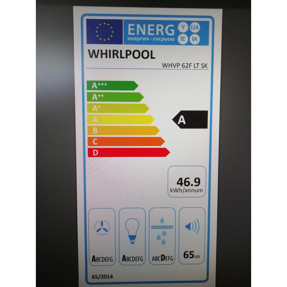 Whirlpool WHVP 62F LT SK fali döntött páraelszívó 60cm fekete
