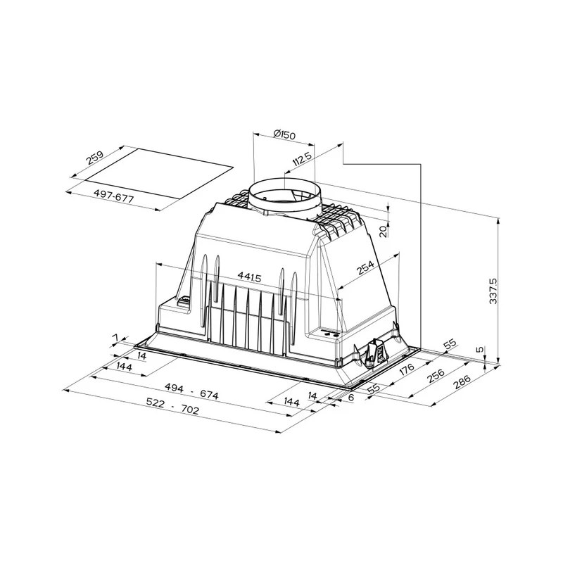 FABER Inka Plus HC X A52 Páraelszívó Inox - Konyhaluxnet Webáruház